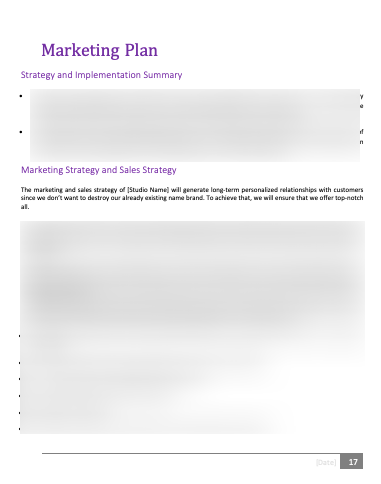 Dance Studio Business Plan - Oak Business Consultant
