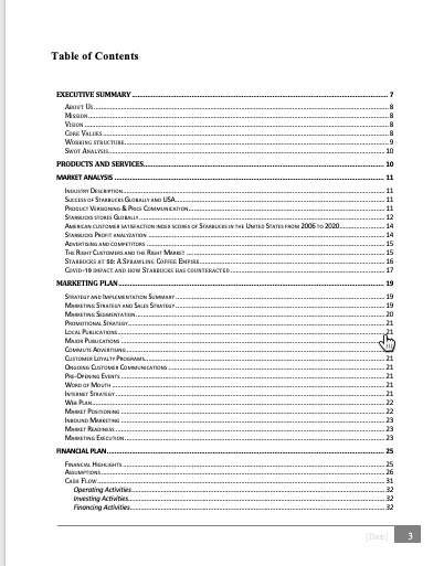 Starbucks Business Plan - Oak Business Consultant