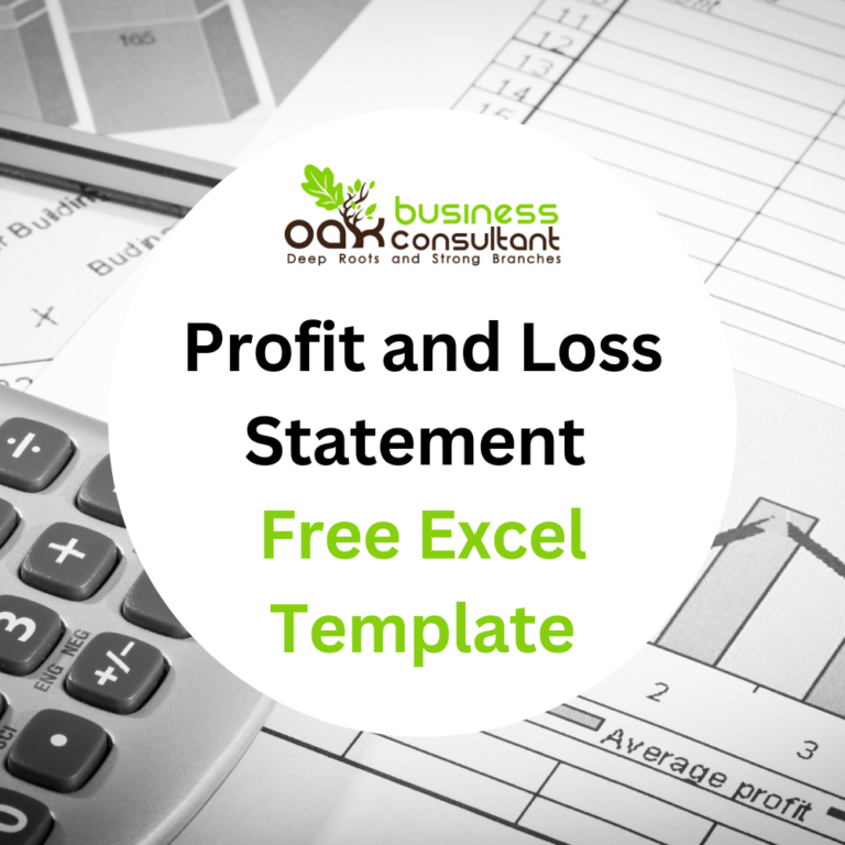 Profit and Loss Excel Template - Oak Business Consultant