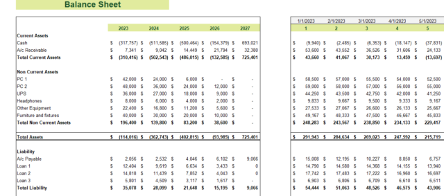 Online Freelancer Platform Financial Model - Oak Business Consultant