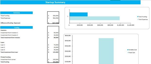 Auto Repair Excel Financial Model Template