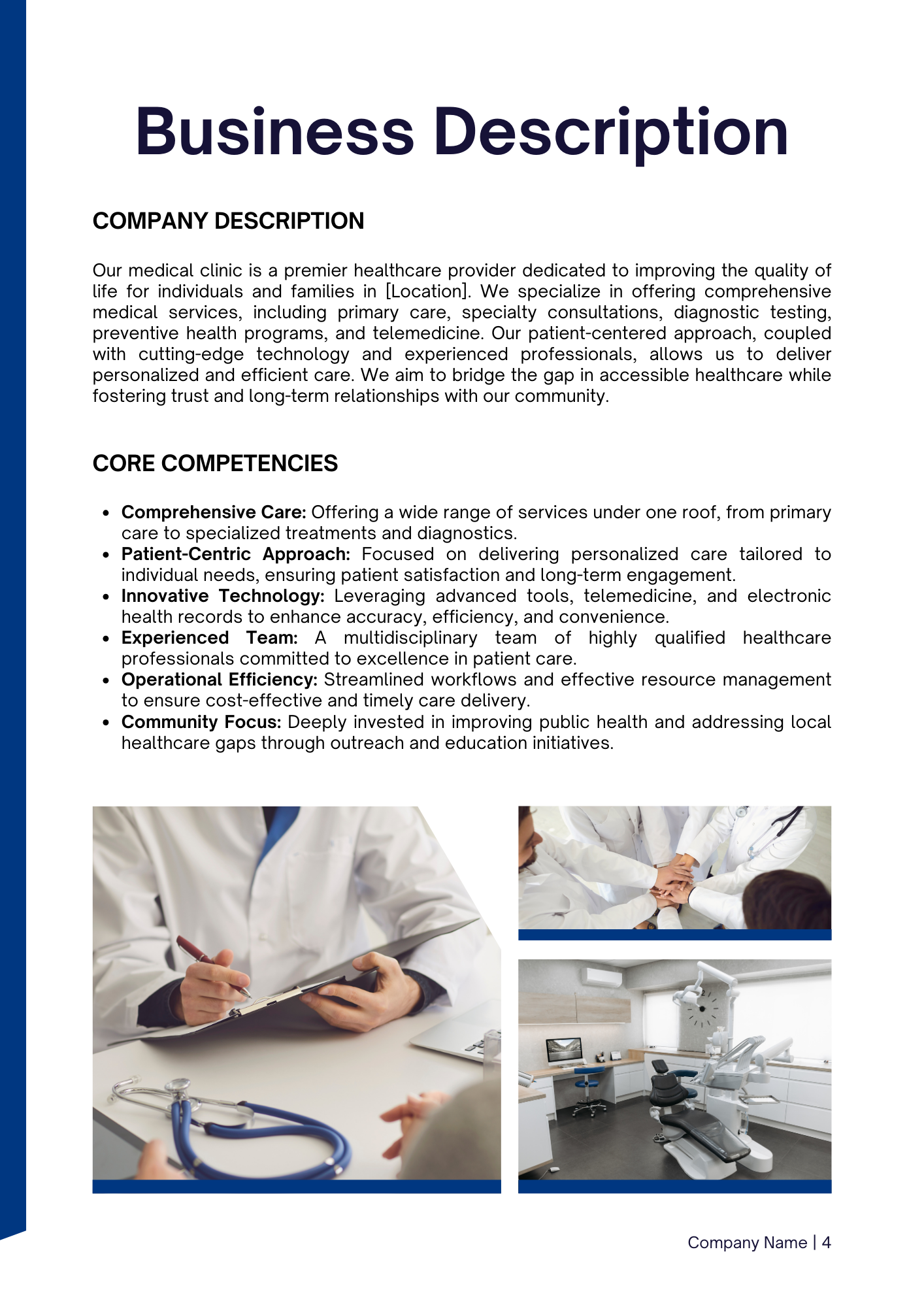 Medical Clinic Business Plan Template - Oak Business Consultant