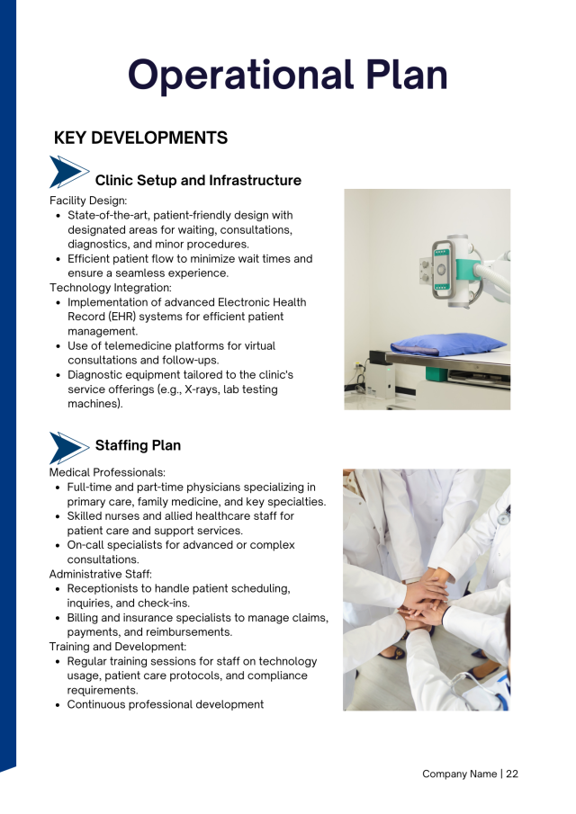 Medical Clinic Business Plan Template - Oak Business Consultant