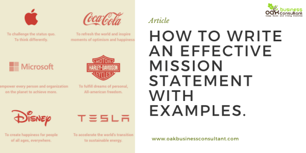 How to write an effective Mission Statement with Examples