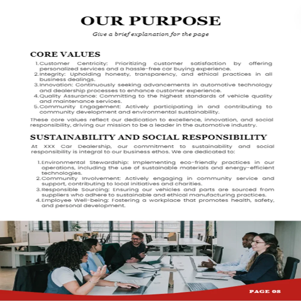 Car Dealer Business Plan - Oak Business Consultant