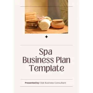 Spa Business Plan Template - Oak Business Consultant Spa Business Plan ...