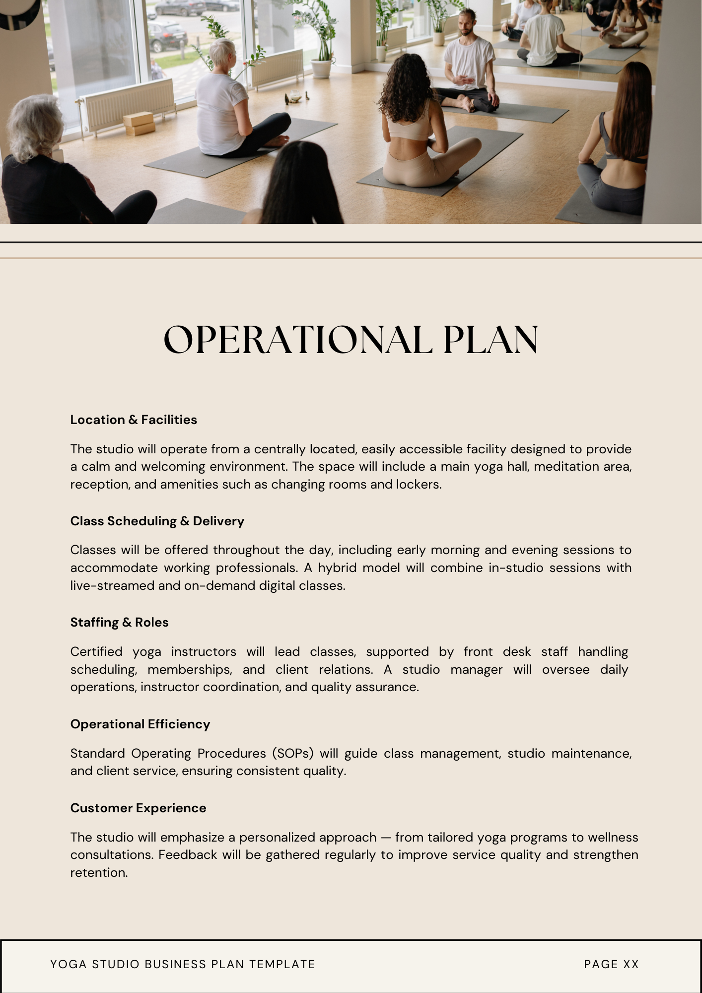 Yoga Studio Business Plan - Oak Business Consultant