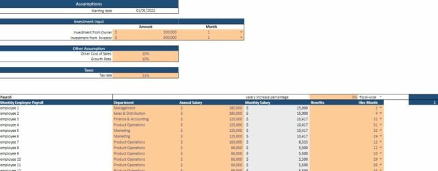 Language School Excel Financial Model - Oak Business Consultant