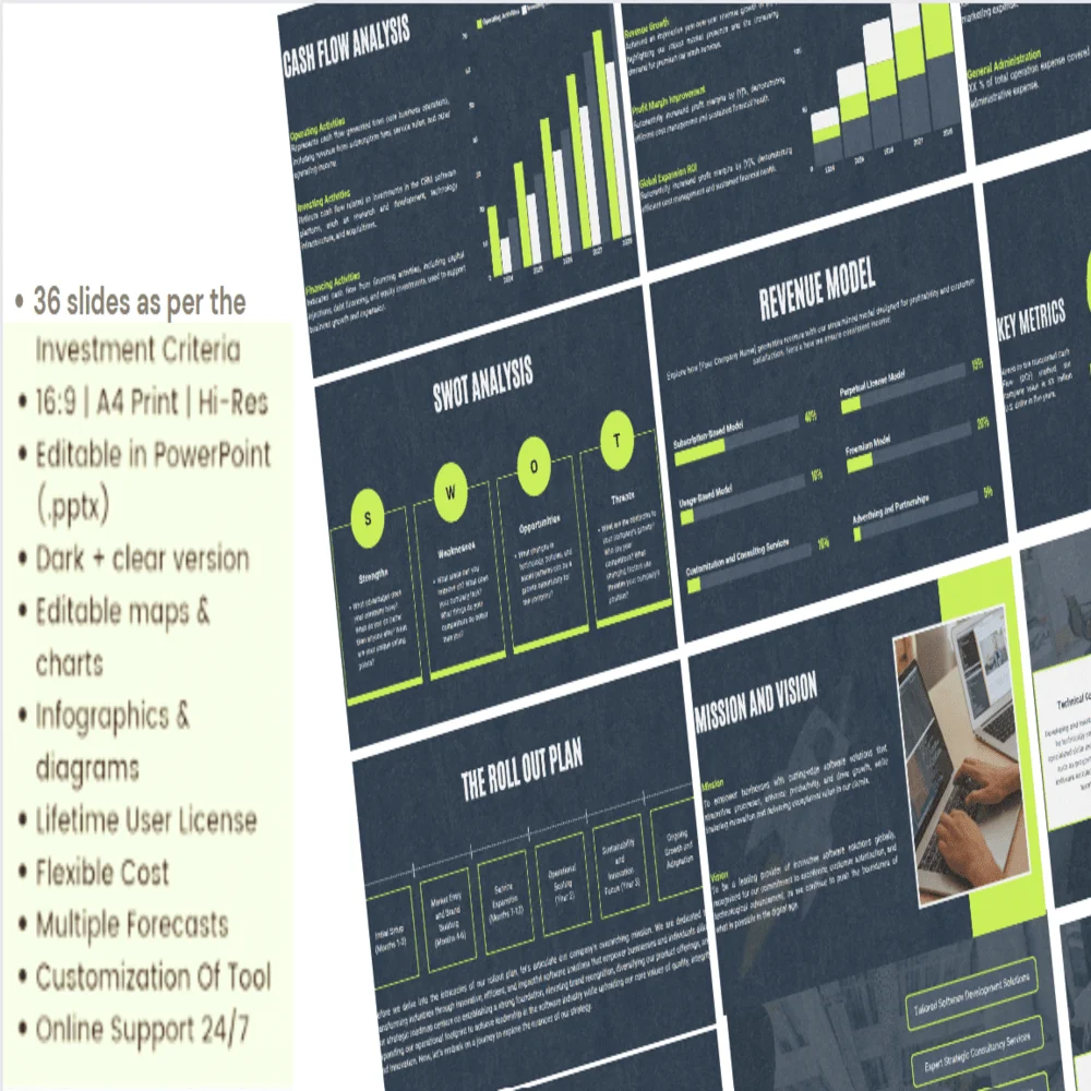 Software Pitch Deck Template - Oak Business Consultant