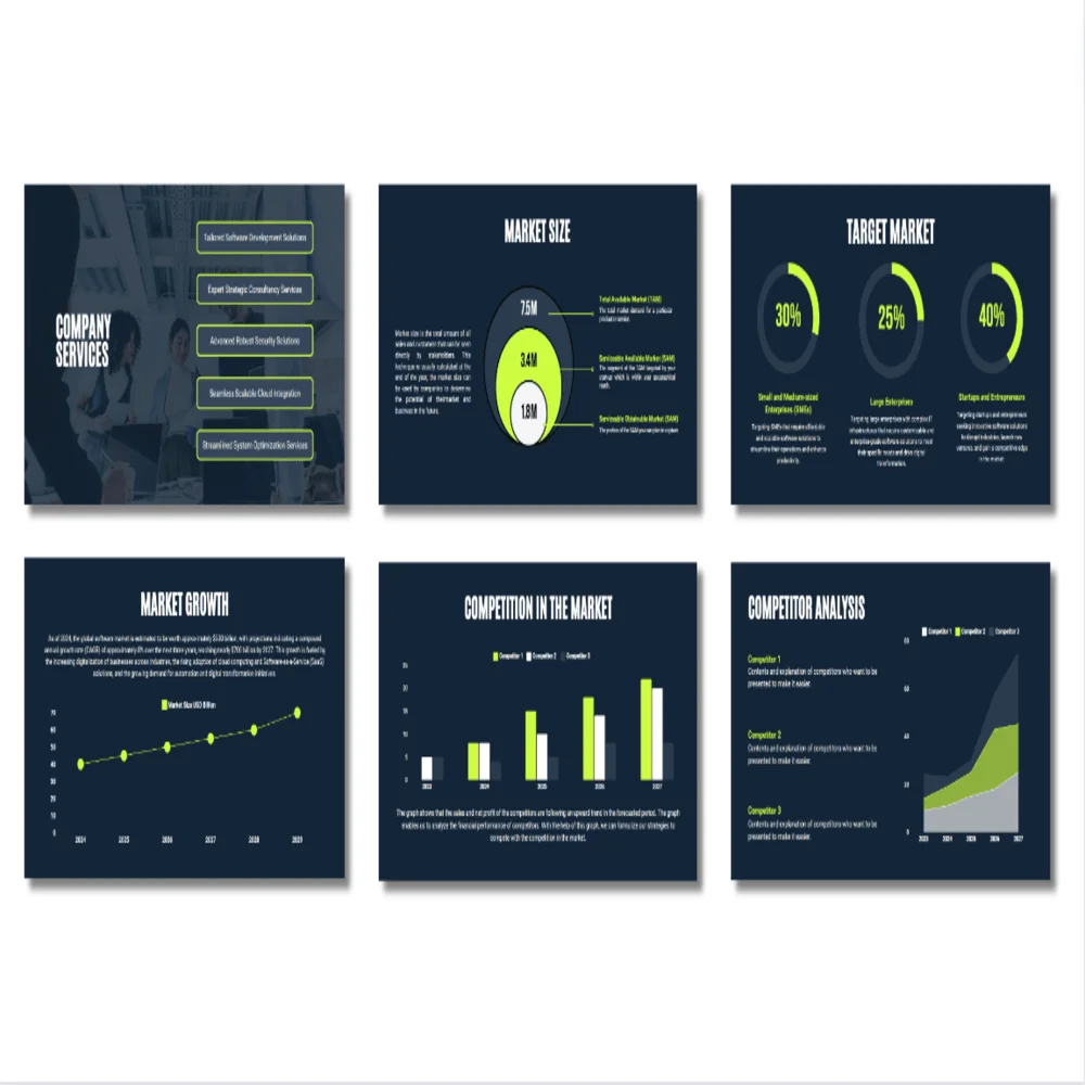 Software Pitch Deck Template - Oak Business Consultant