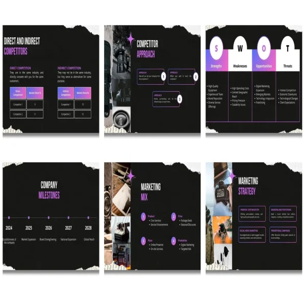 Photography Pitch Deck Template - Oak Business Consultant