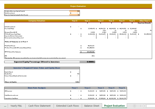 Project Development Financial Model - Oak Business Consultant