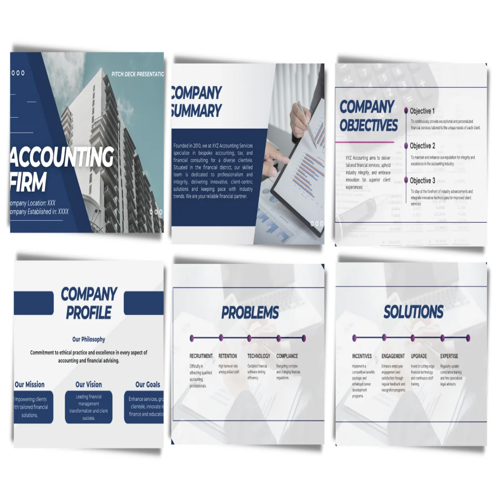 Accounting Firm Pitch Deck Template - Oak Business Consultant