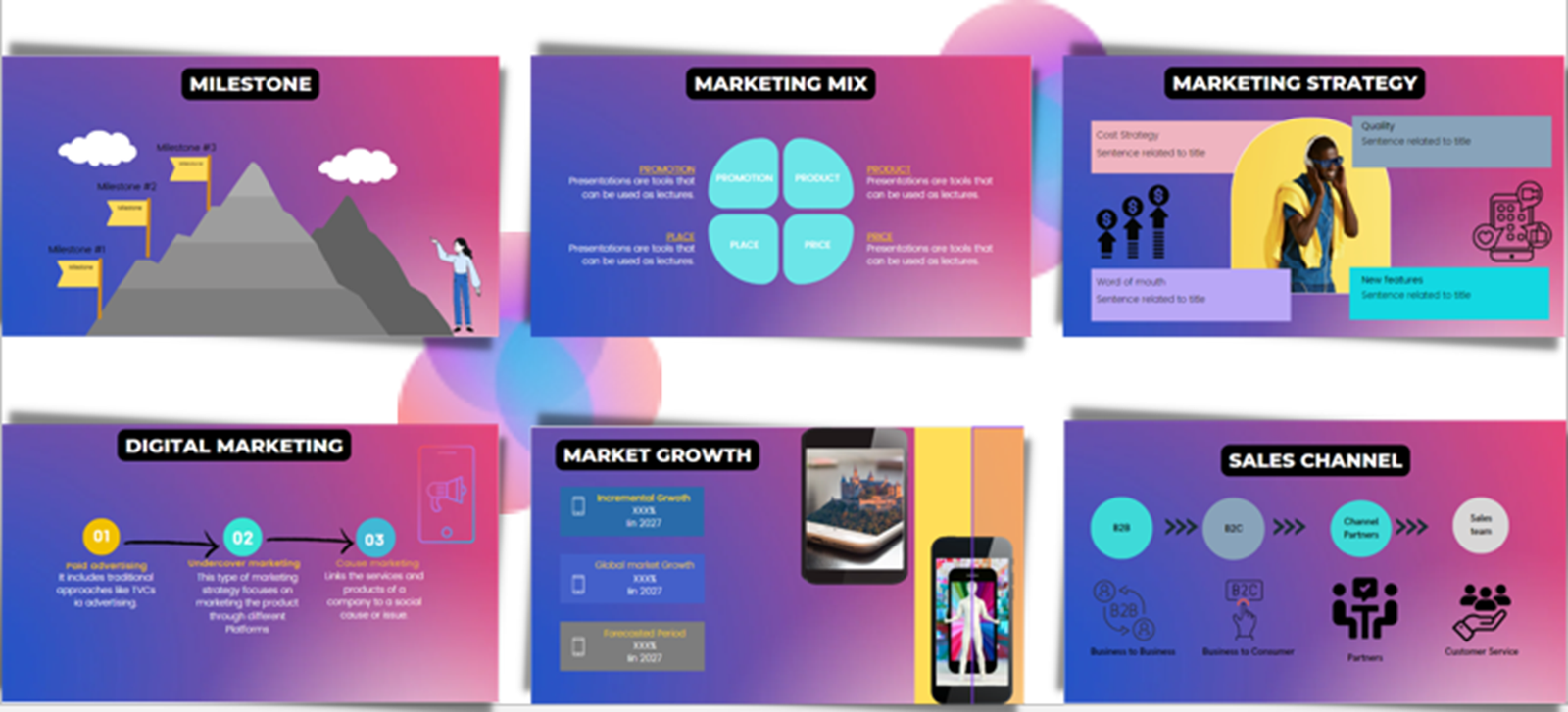 Marketing Agency Pitch Deck Template - Oak Business Consultant