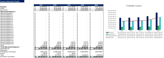 Multi-Sports Complex Excel Financial Model Template