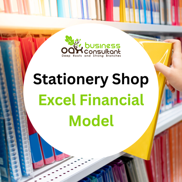Stationery Shop Excel Financial Model - Oak Business Consultant