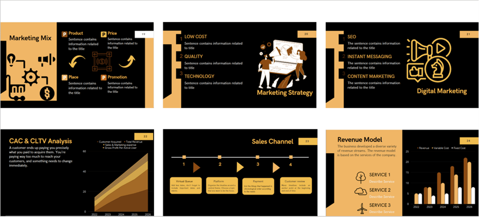 Virtual Queue App Pitch Deck Template - Oak Business Consultant