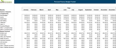 Personal Finance Budget Tracker Excel Template - Oak Business Consultant