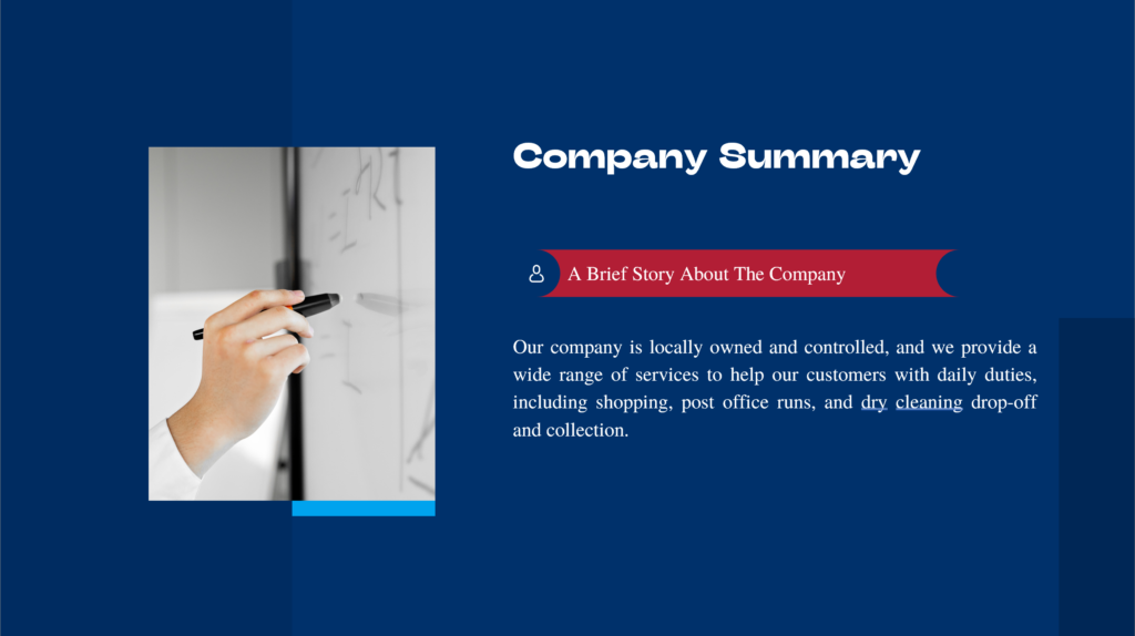 Errand Service Pitch Deck Template - Oak Business Consultant