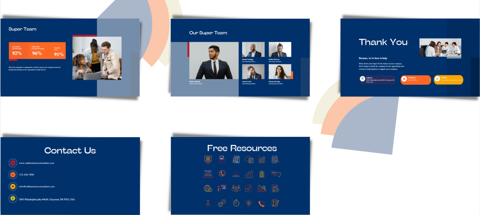 Errand Service Pitch Deck Template - Oak Business Consultant