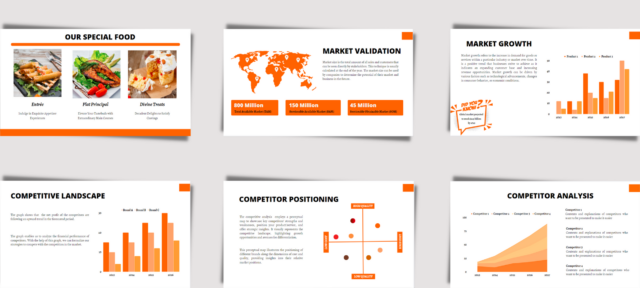 Fine Dine Restaurant Pitch Deck Template - Oak Business Consultant
