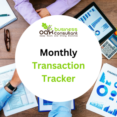 Monthly Transaction Tracker - Oak Business Consultant