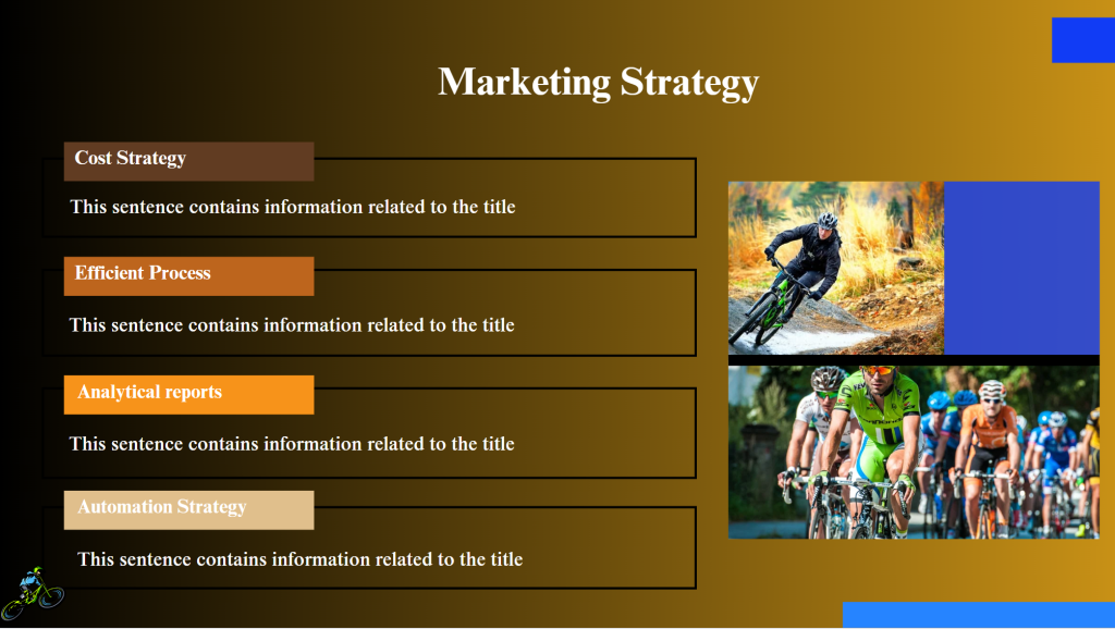 Bike Distribution Pitch Deck Template - Oak Business Consultant