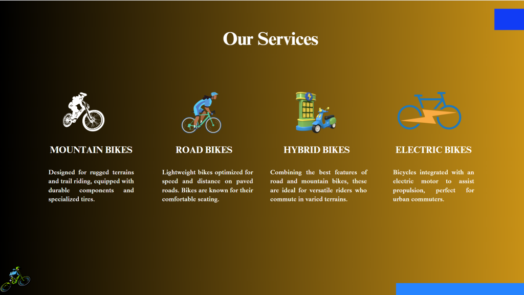 Bike Distribution Pitch Deck Template - Oak Business Consultant