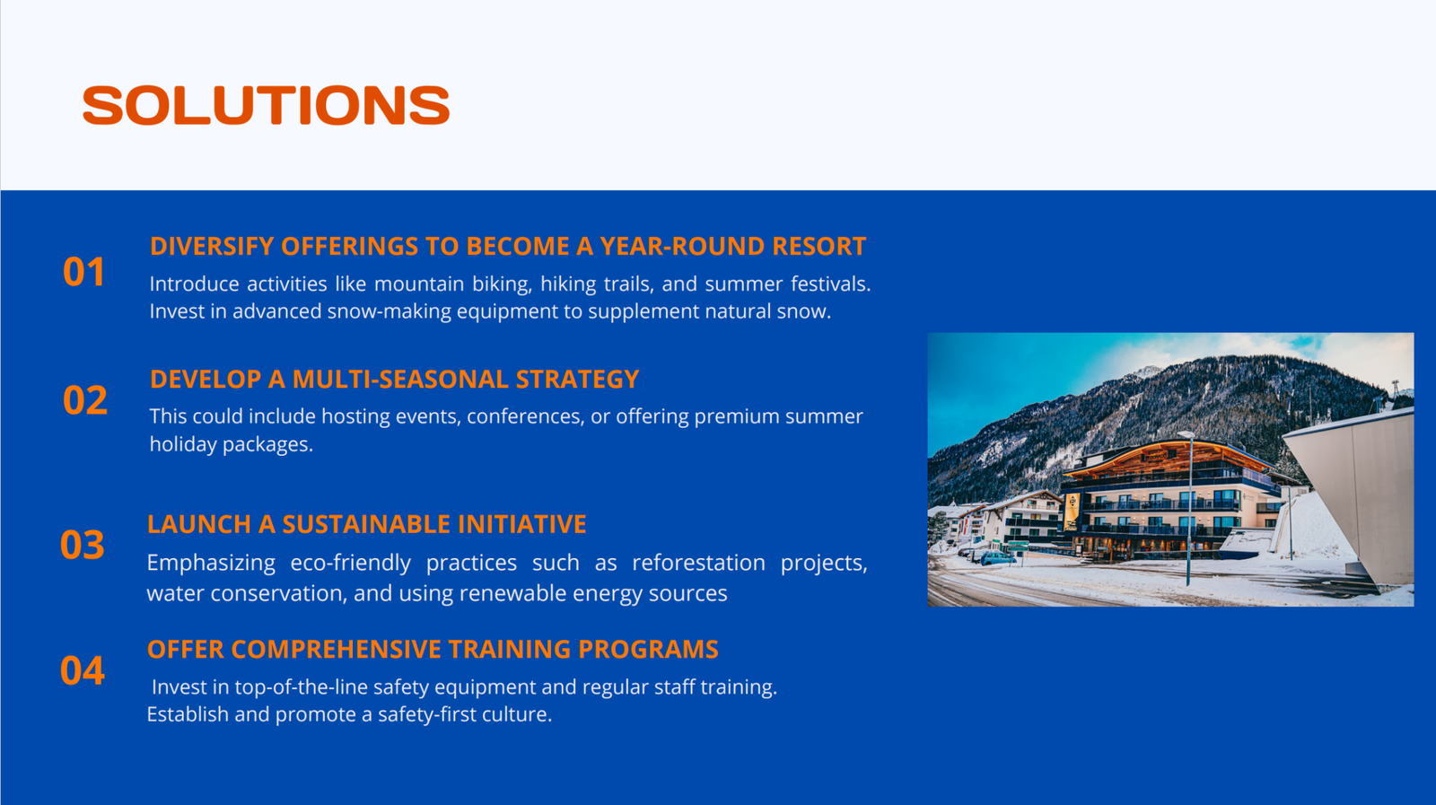 Ski Resort Pitch Deck Template - Oak Business Consultant