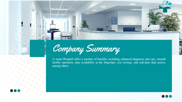 Smart Hospital Pitch Deck Template - Oak Business Consultant