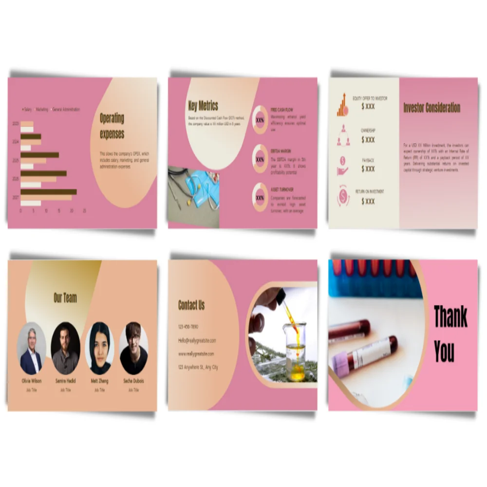 Clinical Laboratory Pitch Deck Template - Oak Business Consultant