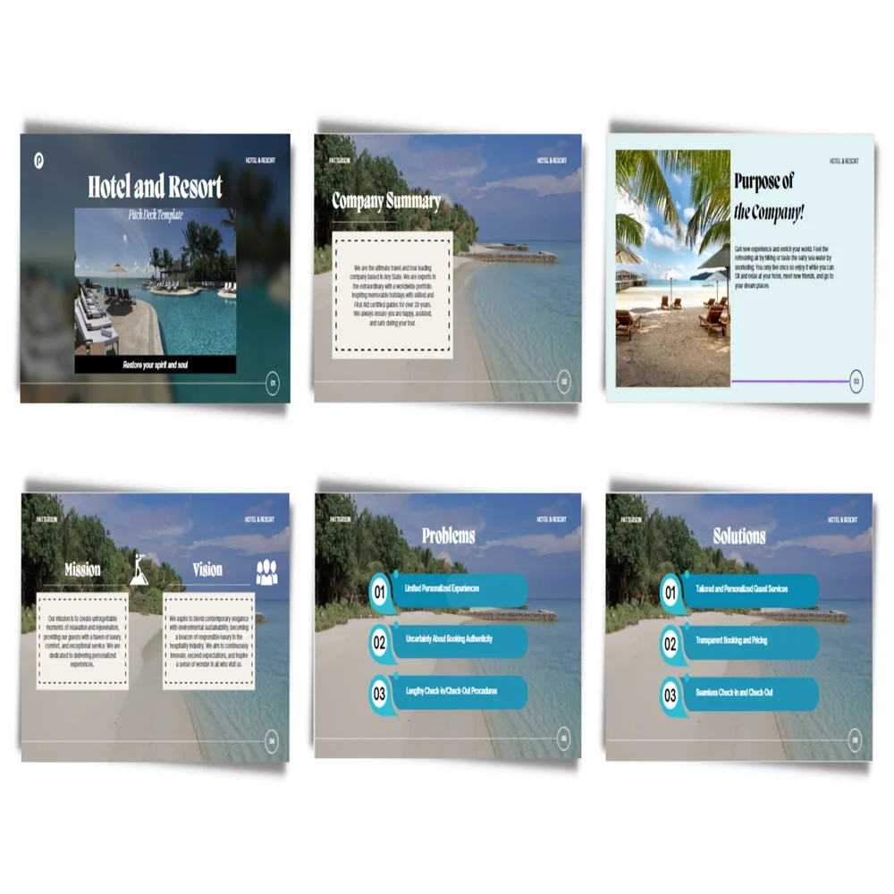 Hotel and Resort Pitch Deck Template - Oak Business Consultant