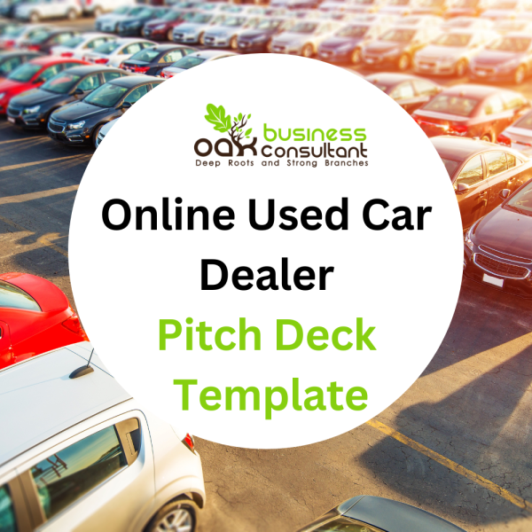 Online Used Car Dealer Pitch Deck Template - Oak Business Consultant
