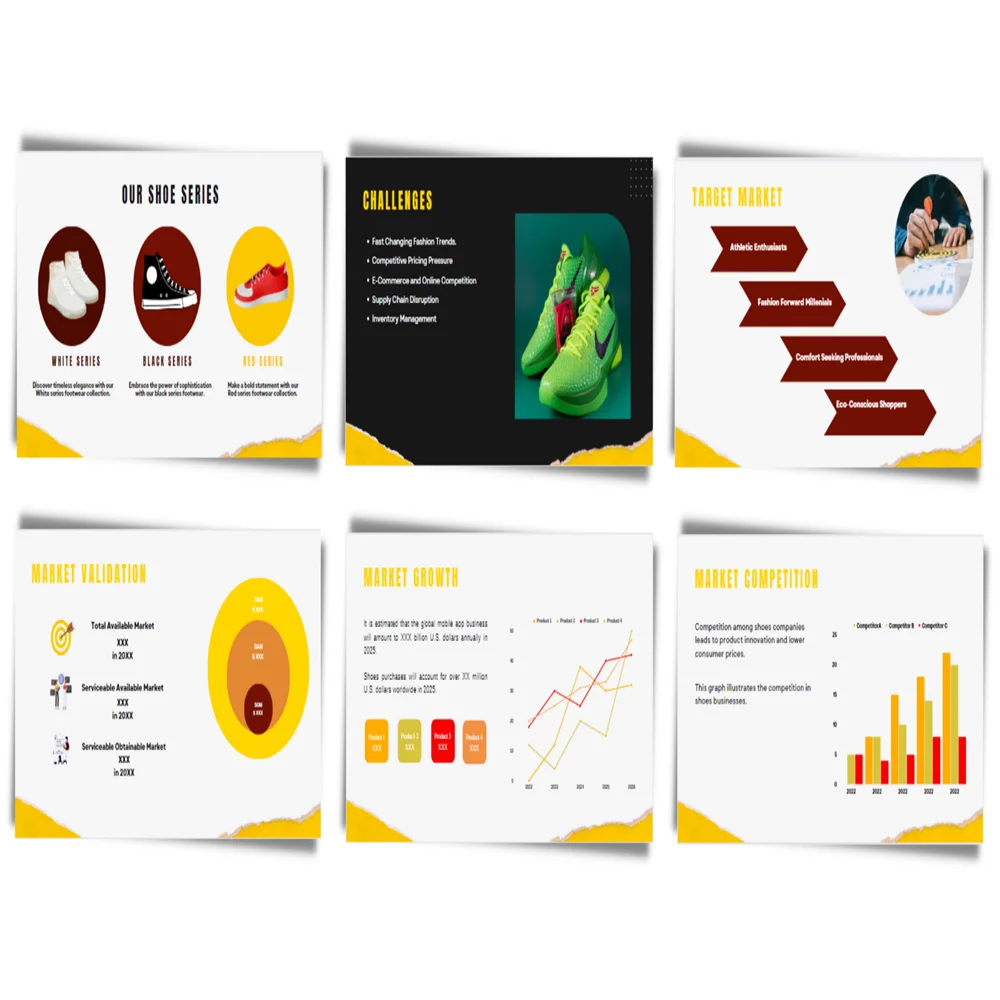 Shoe Store Pitch Deck Template - Oak Business Consultant