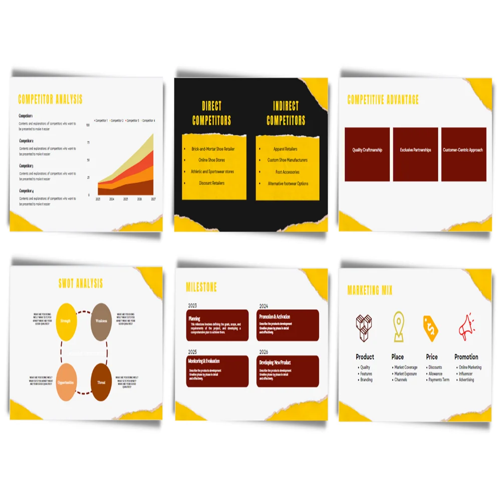 Shoe Store Pitch Deck Template - Oak Business Consultant