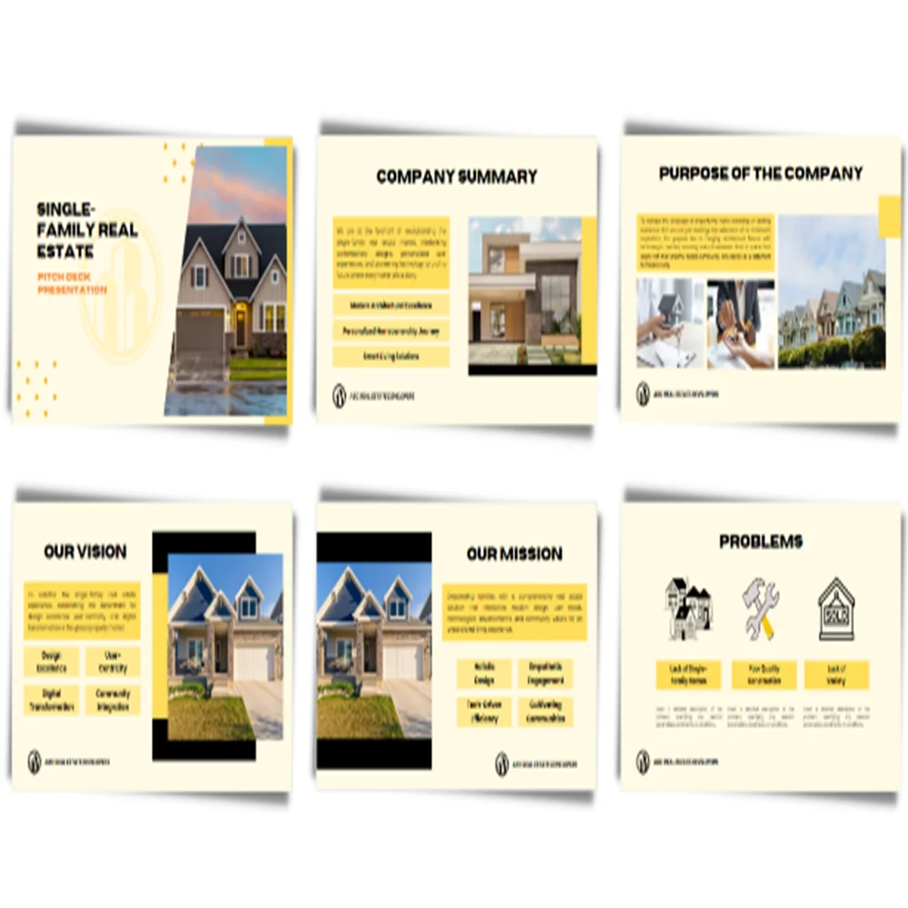Single-Family Real Estate Pitch Deck - Oak Business Consultant