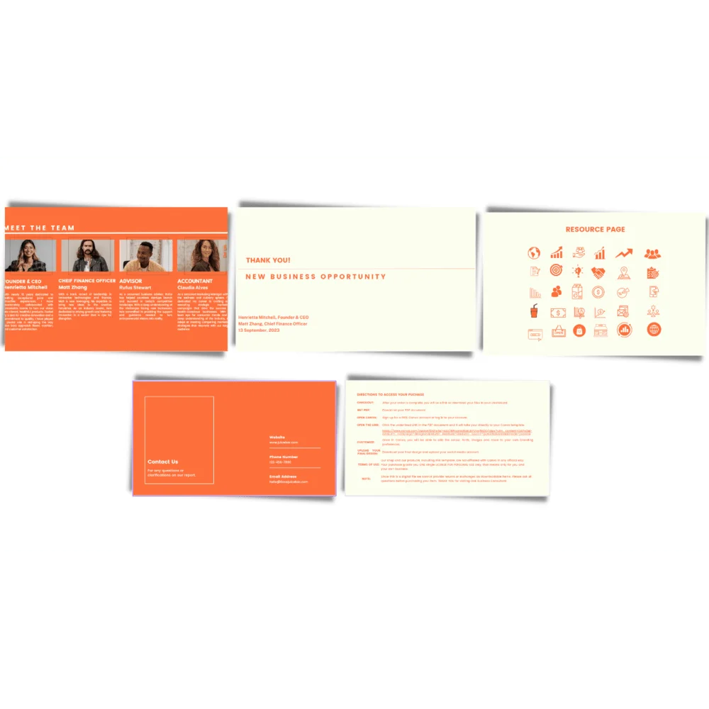 Juice Bar Pitch Deck Template - Oak Business Consultant