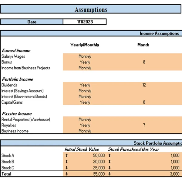"Rich Dad, Poor Dad" Excel Financial Tool - Oak Business Consultant