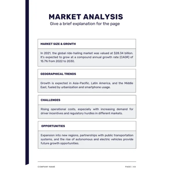 Uber Business Plan Template - Oak Business Consultant