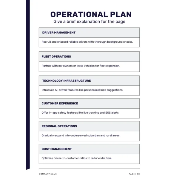 Uber Business Plan Template - Oak Business Consultant