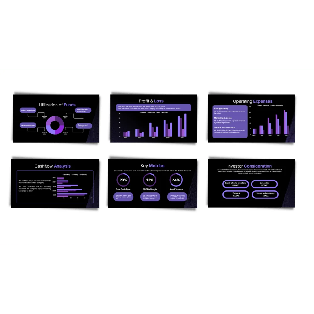 Data Analytics Software Pitch Deck Template - Oak Business Consultant