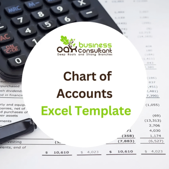 Chart of Accounts Excel Template - Oak Business Consultant