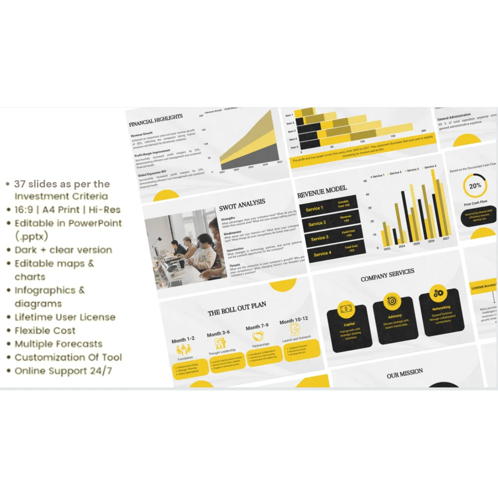 Venture Capital Pitch Deck Template - Oak Business Consultant