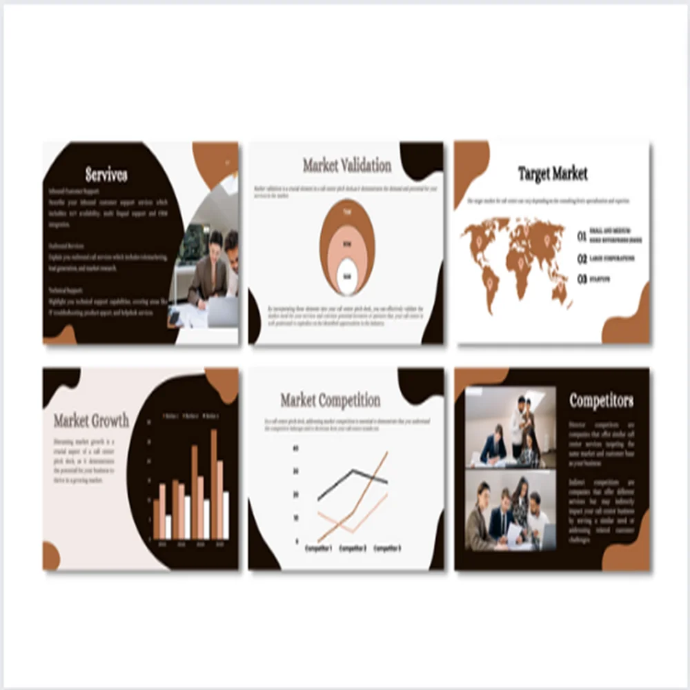 Call Center Pitch Deck Template - Oak Business Consultant