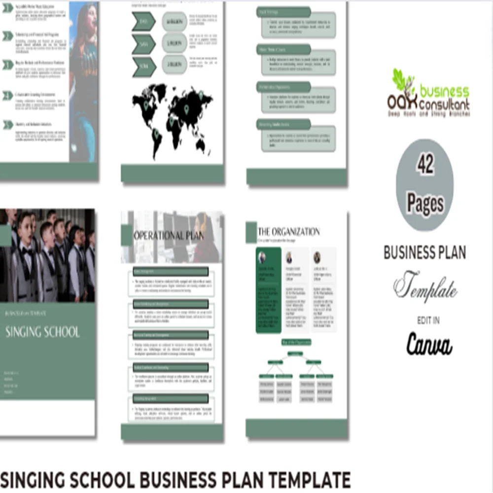 Singing School Business Plan Template - Oak Business Consultant