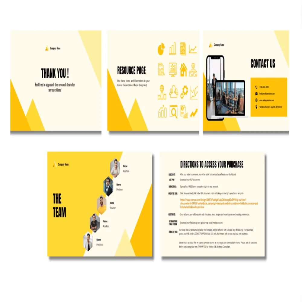 Remote Tech Support Pitch Deck Template - Oak Business Consultant