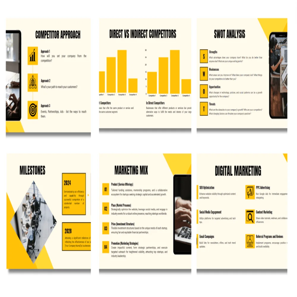 Remote Tech Support Pitch Deck Template - Oak Business Consultant